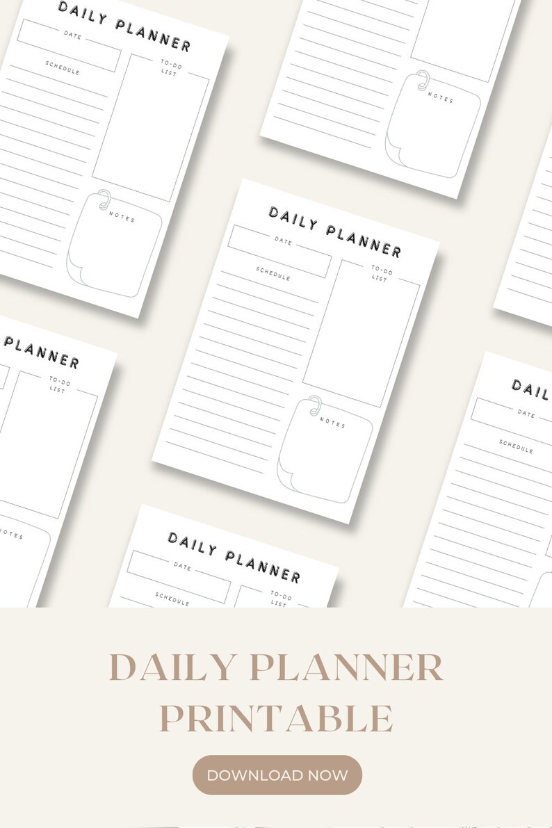 Daily Planner Digital Planner Printable Planner Daily - Etsy