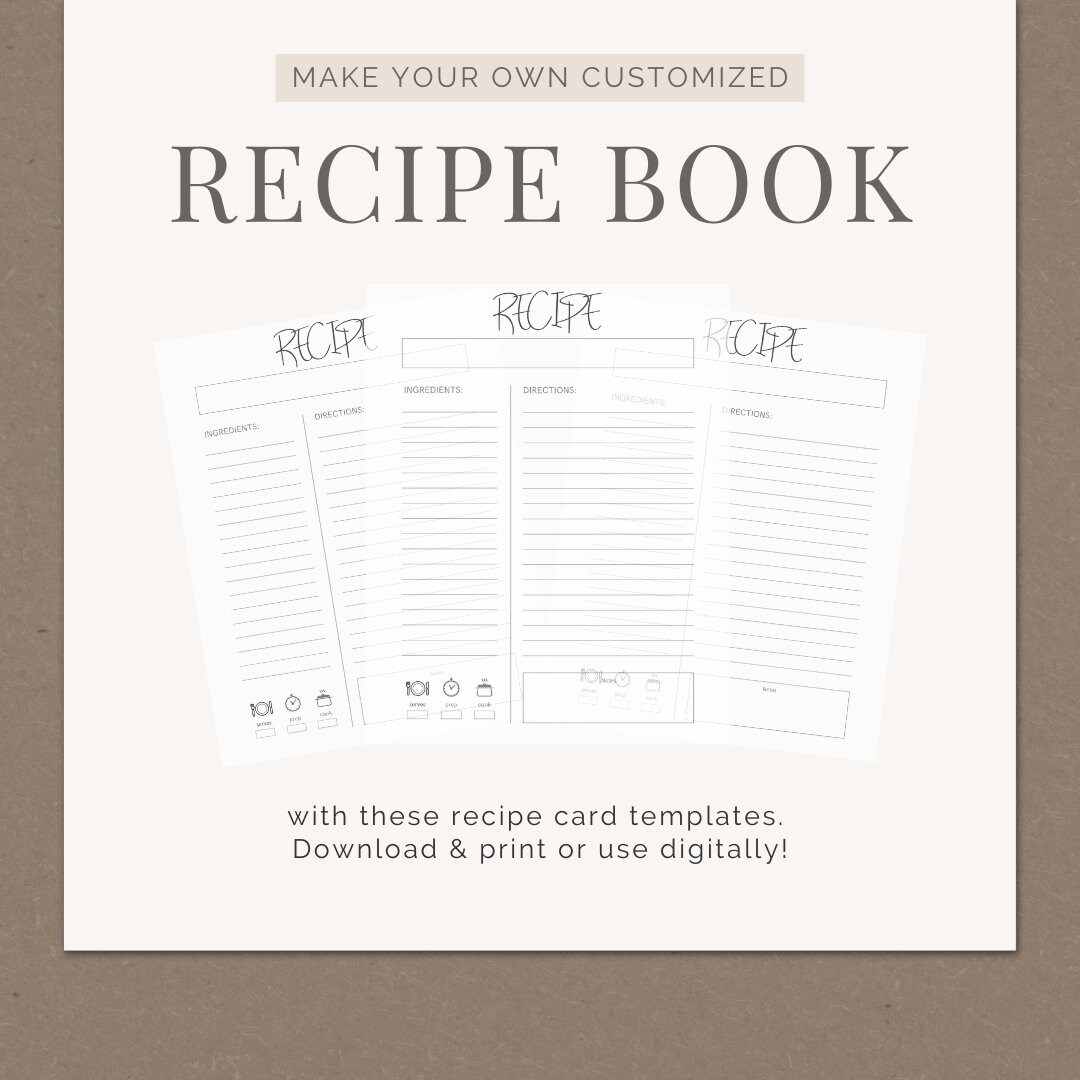 Recipe Card - Build and Customize Your Own Recipe Book With These ...