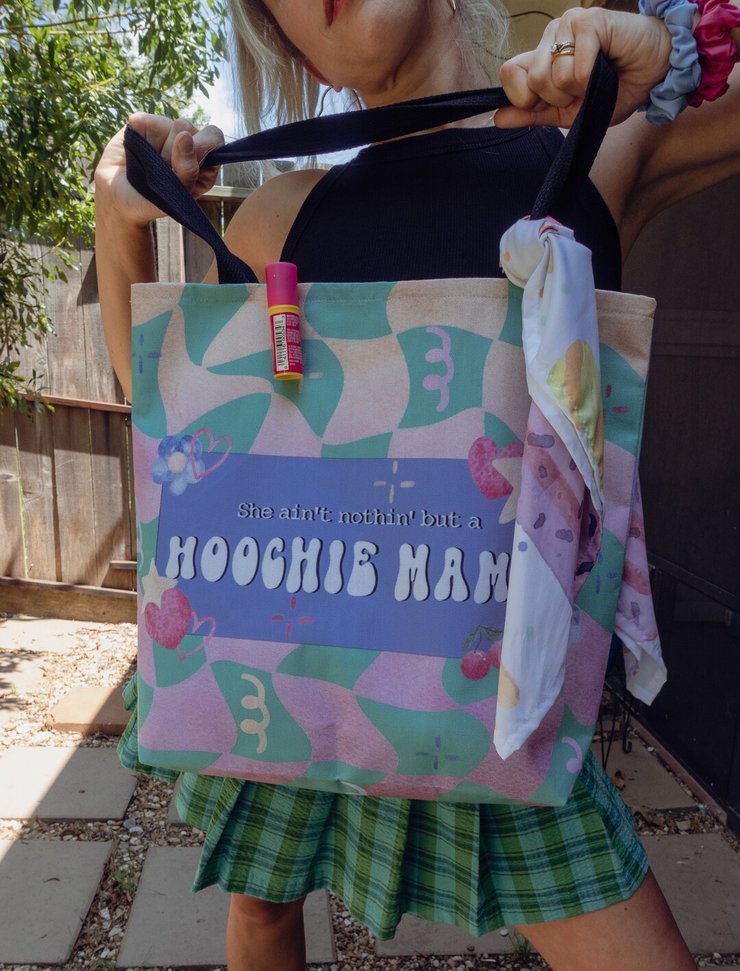 Hoochie Mama Tote Bag, 90's Famous Hip Hop Song Quote, 1990's Nostalgia ...