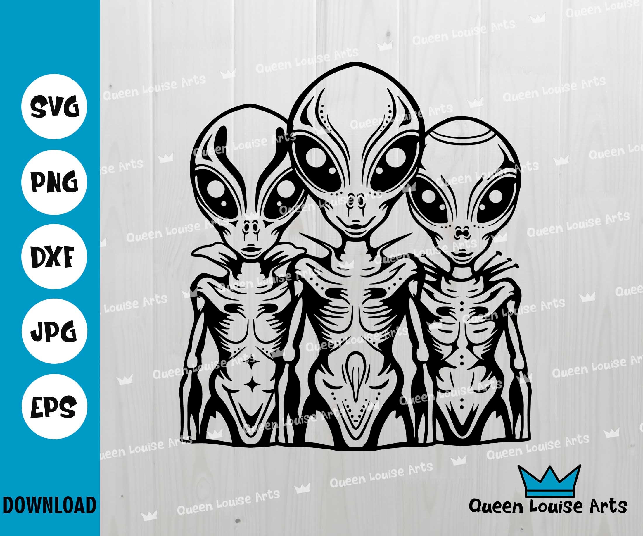 Alien SVG Plotterdatei Space SVG Plotterdatei Clipart - Etsy.de