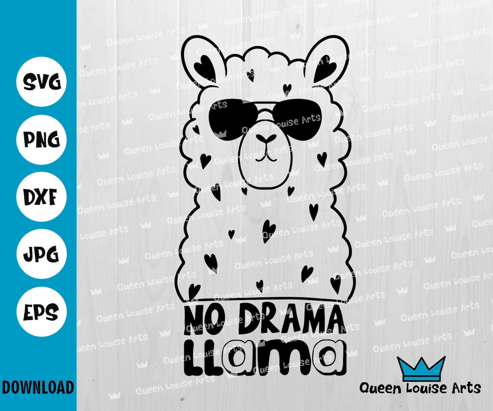 No Drama Lama SVG Llama SVG Lama Cricut Lama in Sunglasses - Etsy