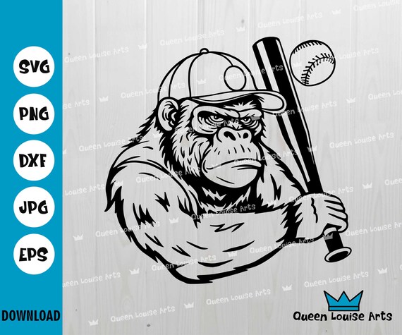 Monkey Playing Baseball