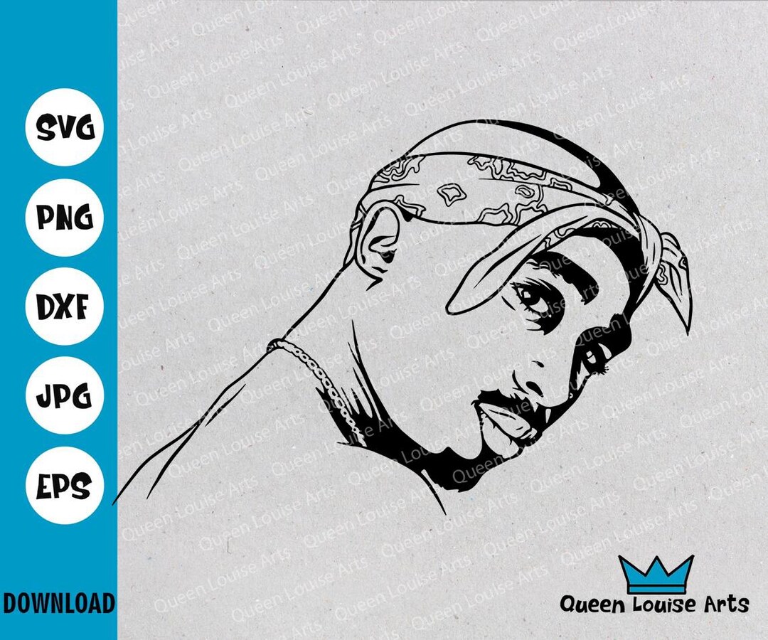 90s Rap Legend Svg, Hip Hop Icon Png, West Coast Rapper Vector, Thug ...