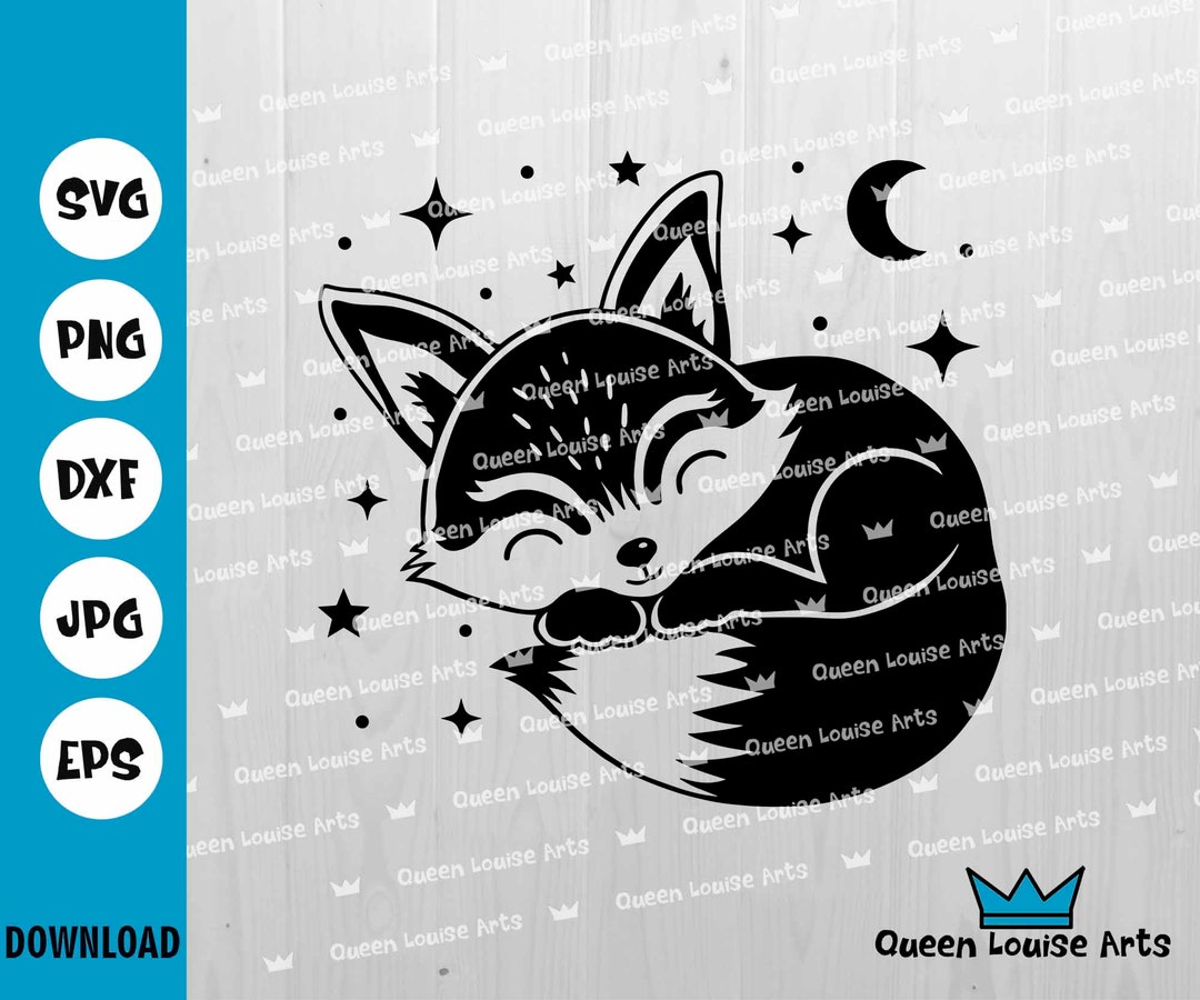 Fox Svg,happy Cute Sleeping Fox Svg Png Cut File Mom Baby Shower Girl ...
