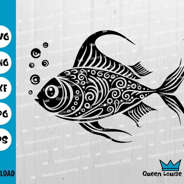 Fish Zentangle - Etsy