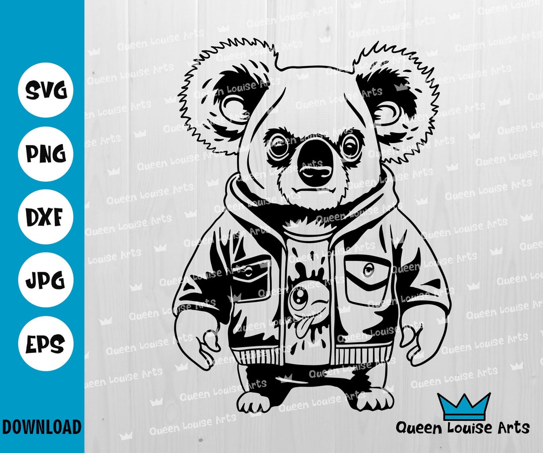 Cool Koala Svg Hip Hop Hipster Koala Svg,koala Wearing Clothes SVG ...