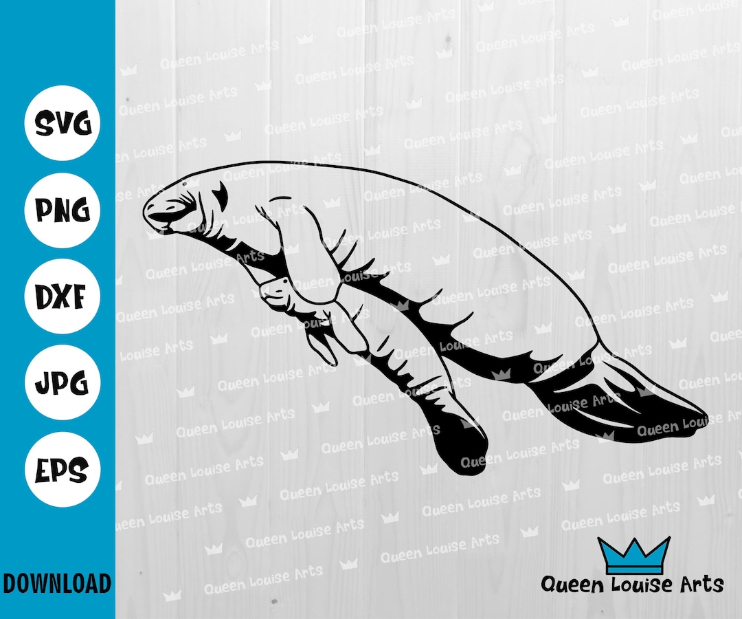 Manatee Svg, Family Manatee Svg, Ocean Creatures Svg,mama Manatee Cut ...