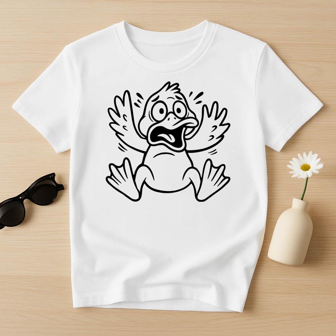 Screaming Duck Svg Png Dxf, Funny Cartoon Duck for Shirt, Mug, Sticker ...