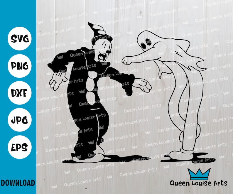 Coco the Clown Ghost Dancing Sings Svg Png Dfx Eps Outline Cut - Etsy