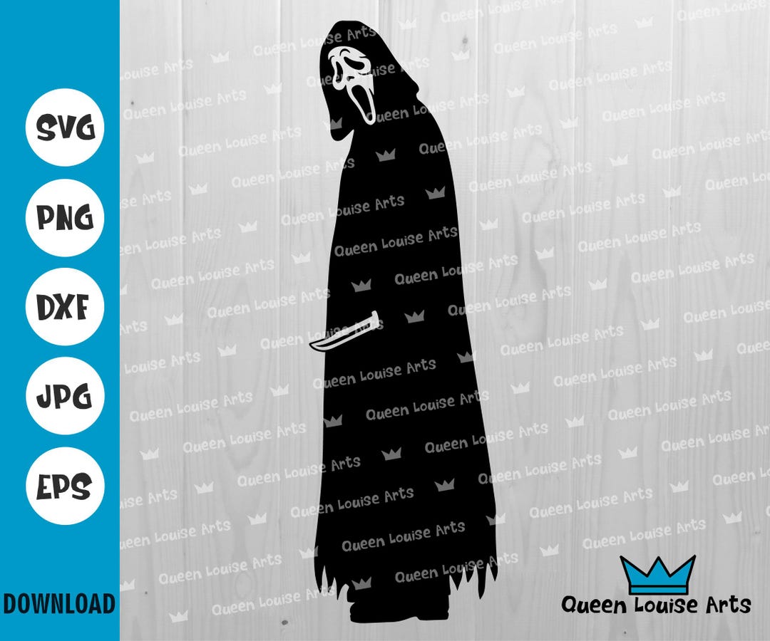 Ghostface Svg, Scream Mask Svg Png Dxf, Horror Ghost Svg , Scary ...