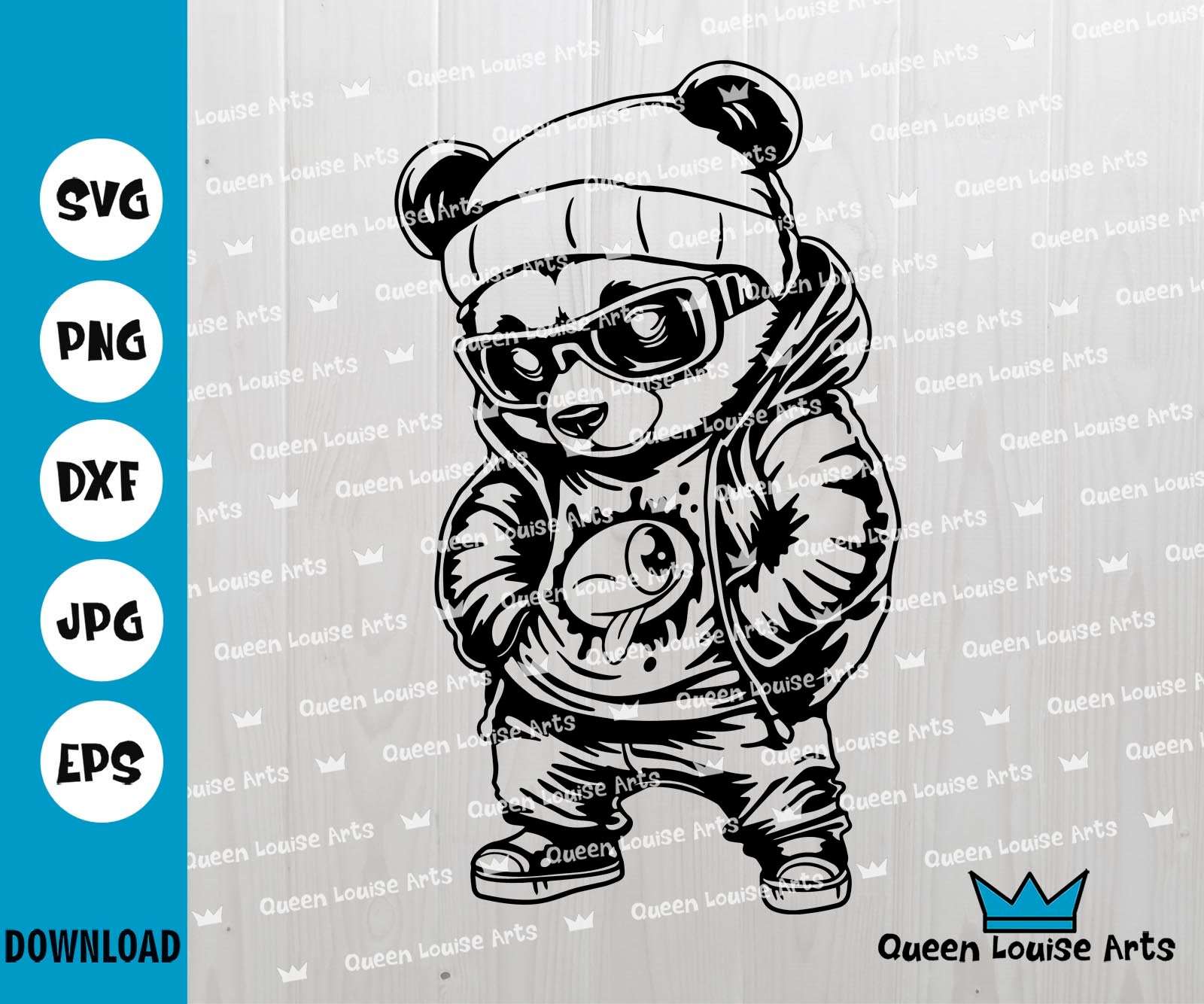 Cool Panda svg Hip Hop Hip Hop Panda Panda svgPanda trägt - Etsy.de