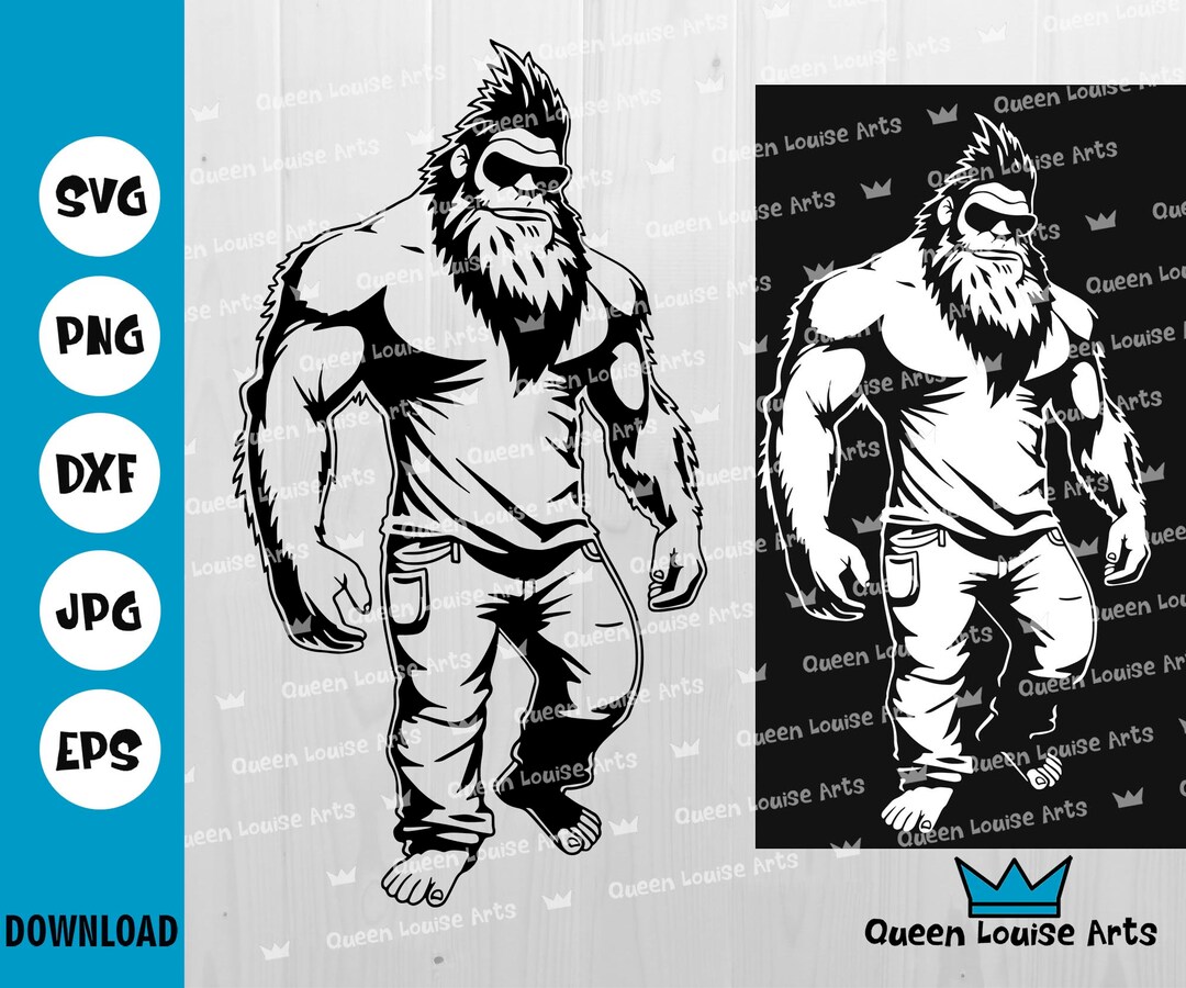 Bigfoot Svg,yeti Svg,bigfoot Bodybuilder Biceps Muscle Gym Strong Svg ...