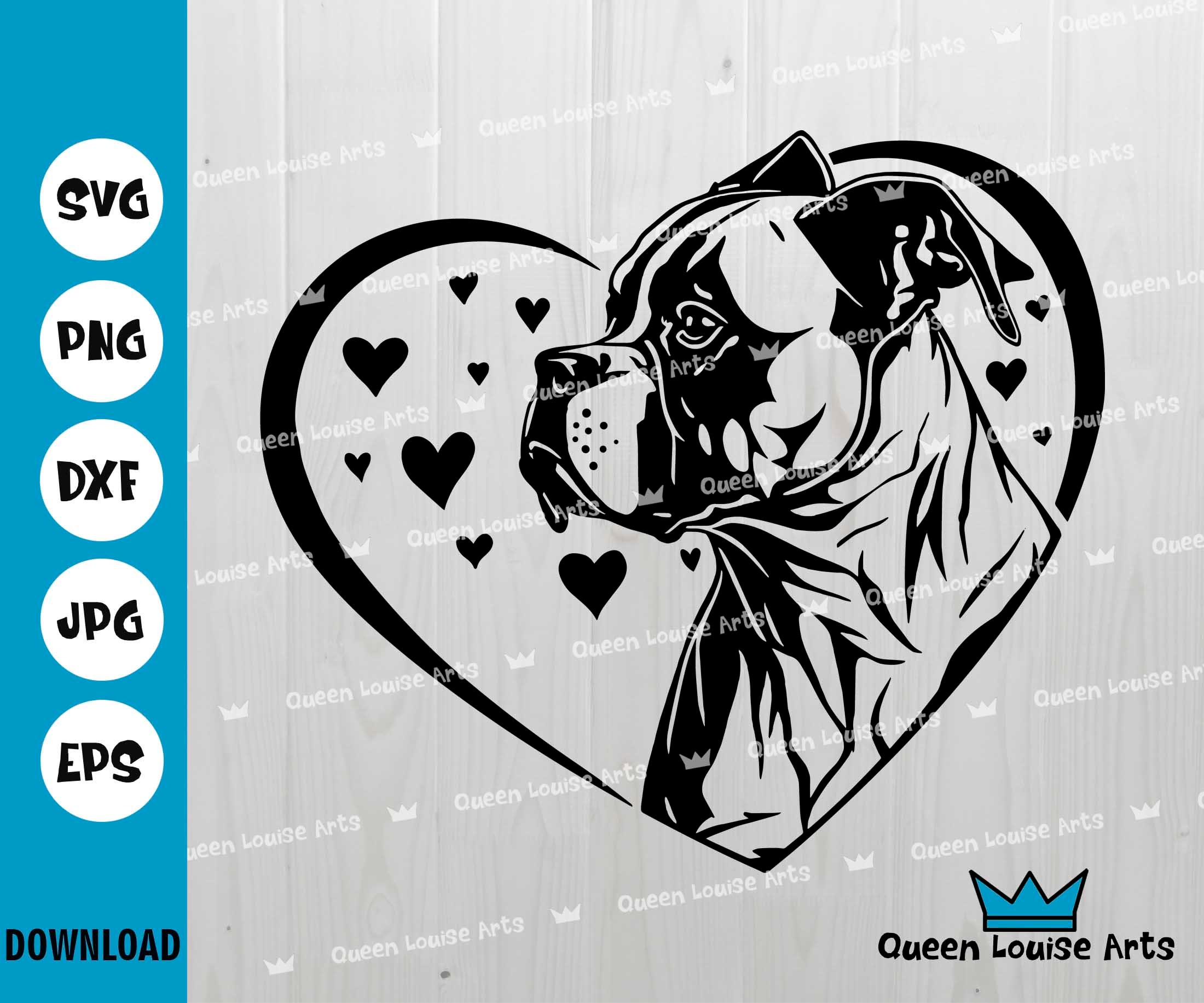 Boxer Svgboxer Breed Png Clip Artvector Love Dog Cuttable - Etsy Canada