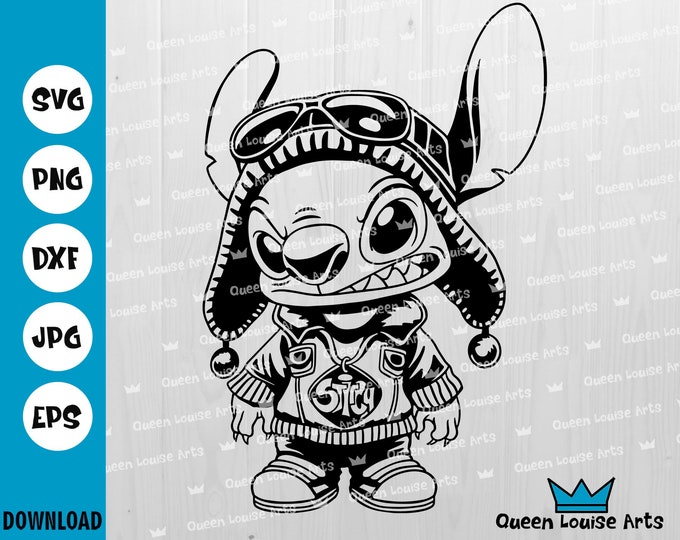 Lilo & Stitch svg,Cool Stitch Svg,Ohana Svg,angry hipster Stitch Svg ...