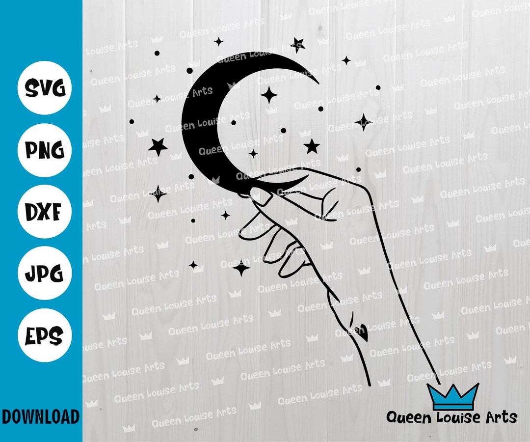 Mystical Svg Boho Magic Png Heavenly Moon Witch Magic Sorcery Moon ...