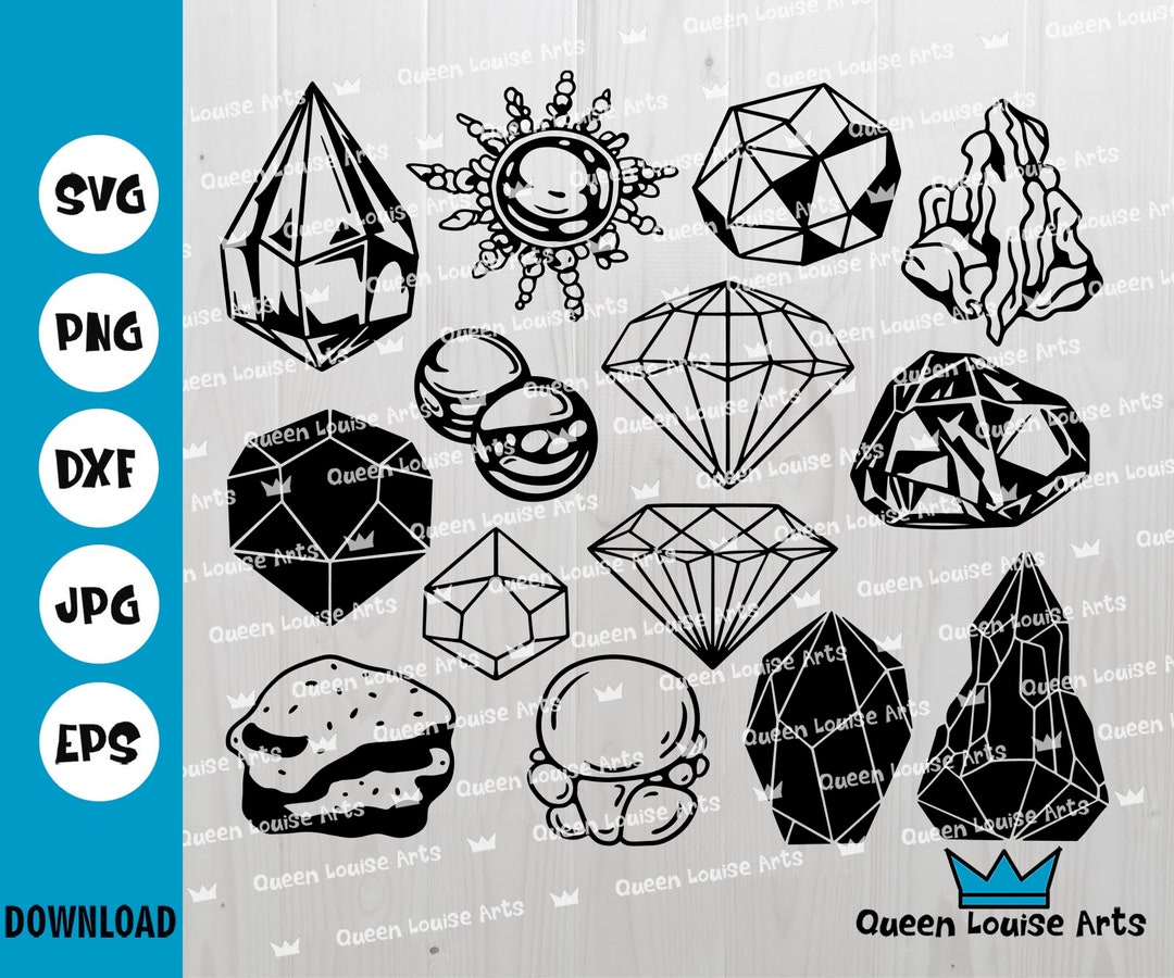 Gems SVG, Diamond SVG, Gemstone SVG Files for Silhouette Cameo Cricut ...