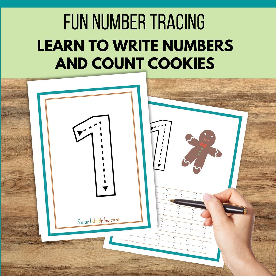 Cookie Number Tracing Worksheets for Kids / Number Preschool Pintables ...