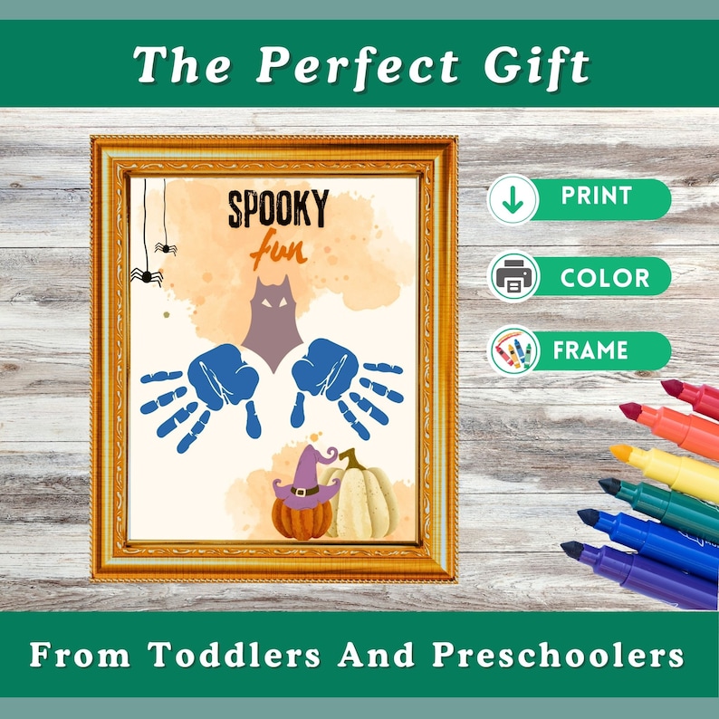 Printable Halloween Handprint Art / DIY Craft / Digital Download ...