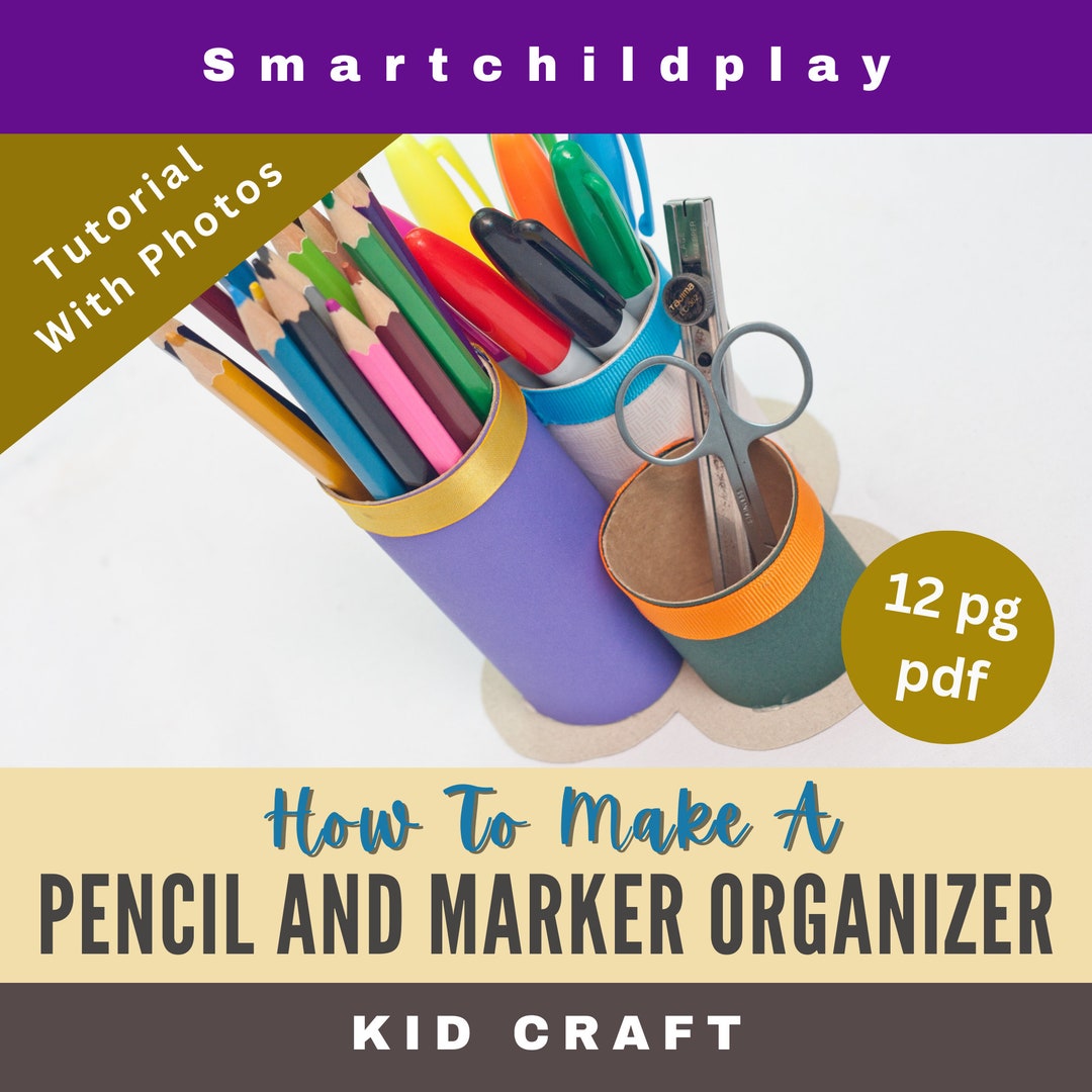 How to Make A Clever Pencil Organizer/ DIY Recycled Toilet Paper Roll ...