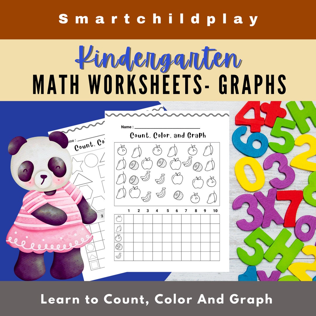 Kindergarten Graph Math Worksheets/ Educational Printable | Homeschool ...