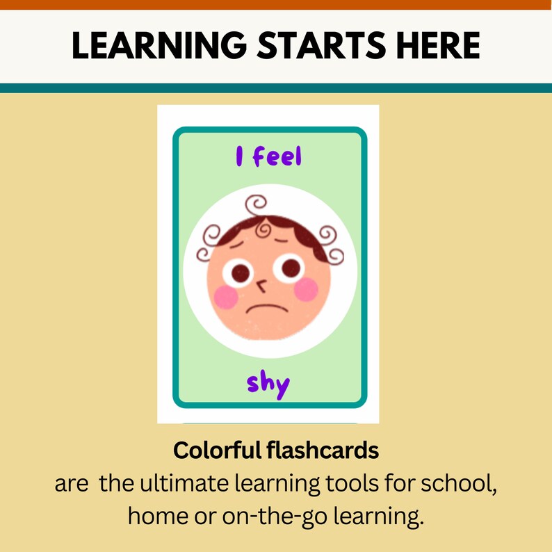 Feelings Flashcards for Preschoolers Prek Kindergarten Printable ...