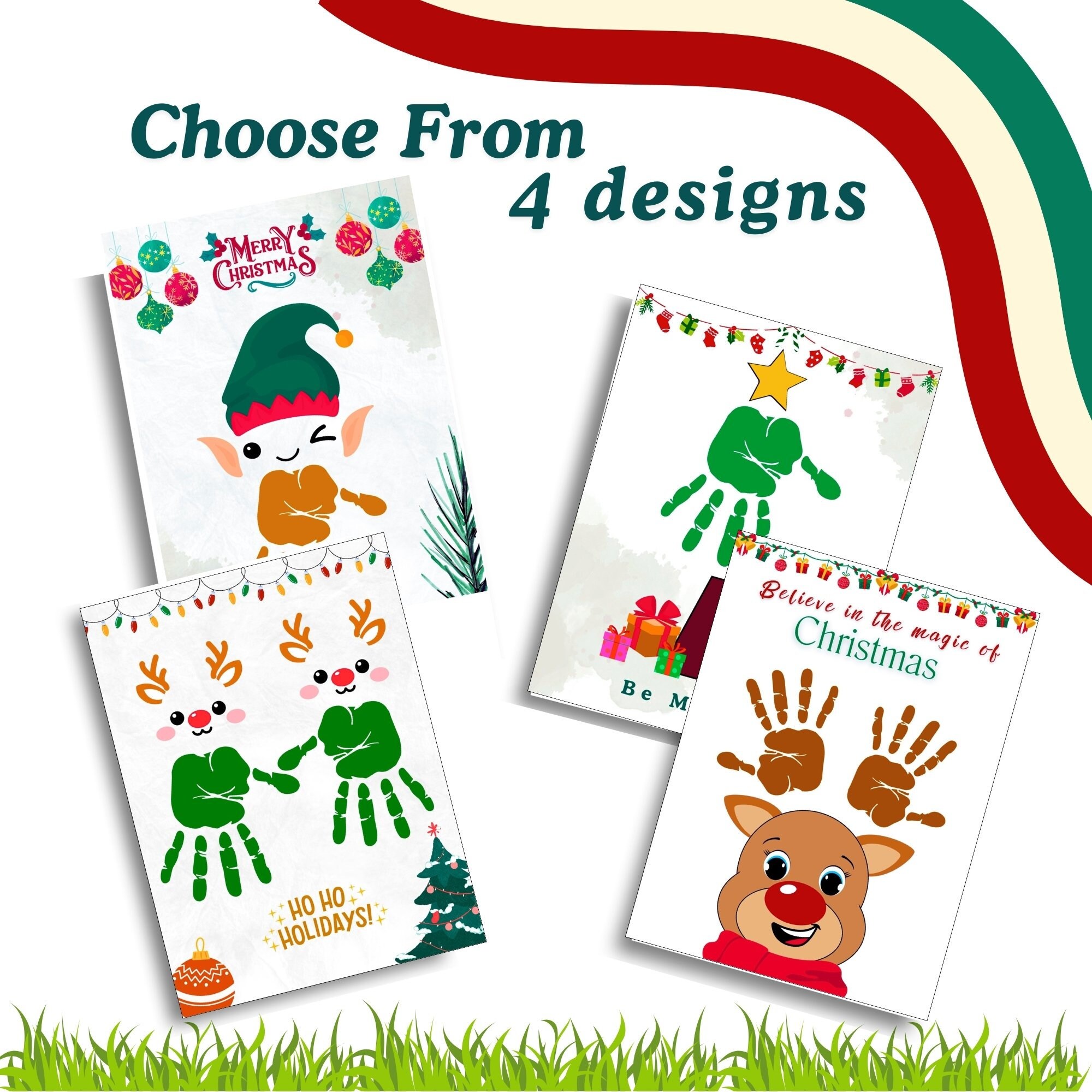 Printable Christmas Handprint Art / DIY Craft / Digital Download ...