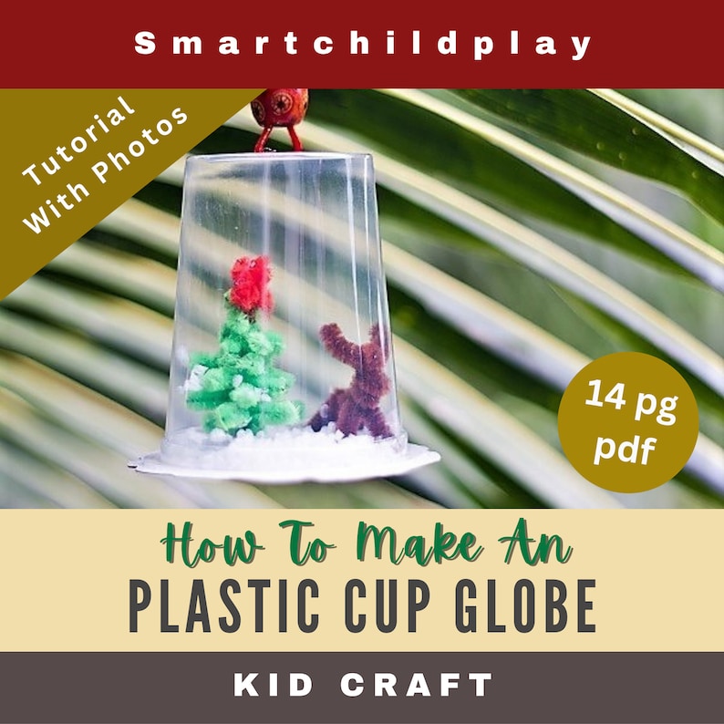 Winter Snow Globe Activity for Kids | DIY Plastic Cup Snow Globe | Fun ...