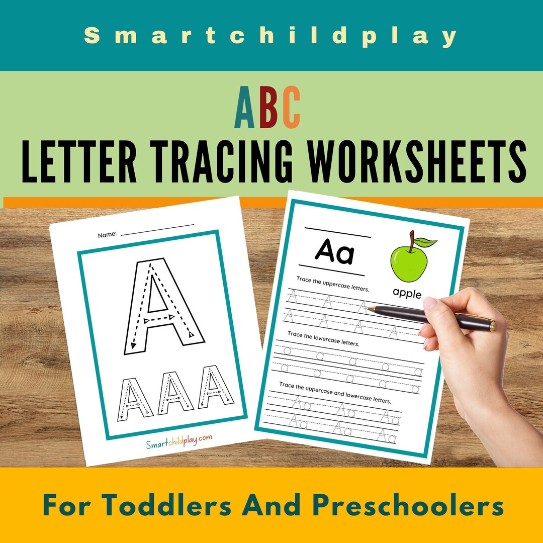 Alphabet Letter Tracing Worksheets for Kids / Preschool ABC Printables ...