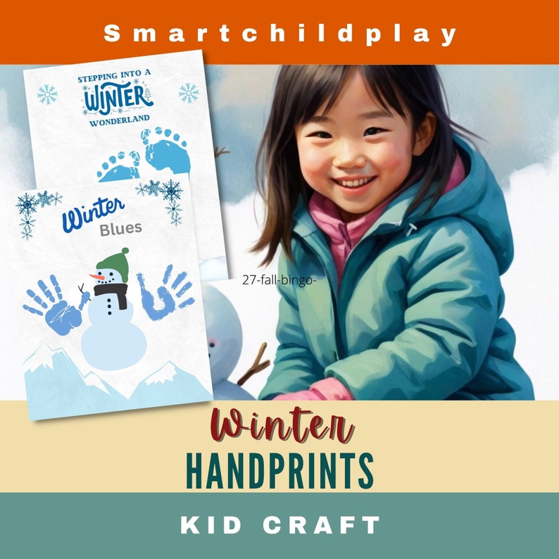 Winter Handprint Art / Printable DIY Craft / Digital Download /keepsake ...