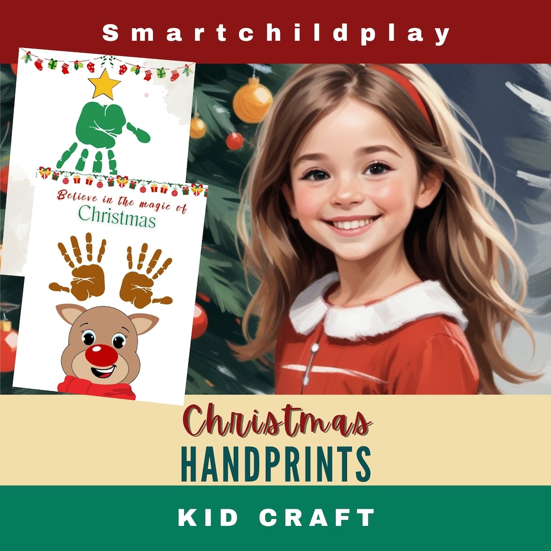 Printable Christmas Handprint Art / DIY Craft / Digital Download ...