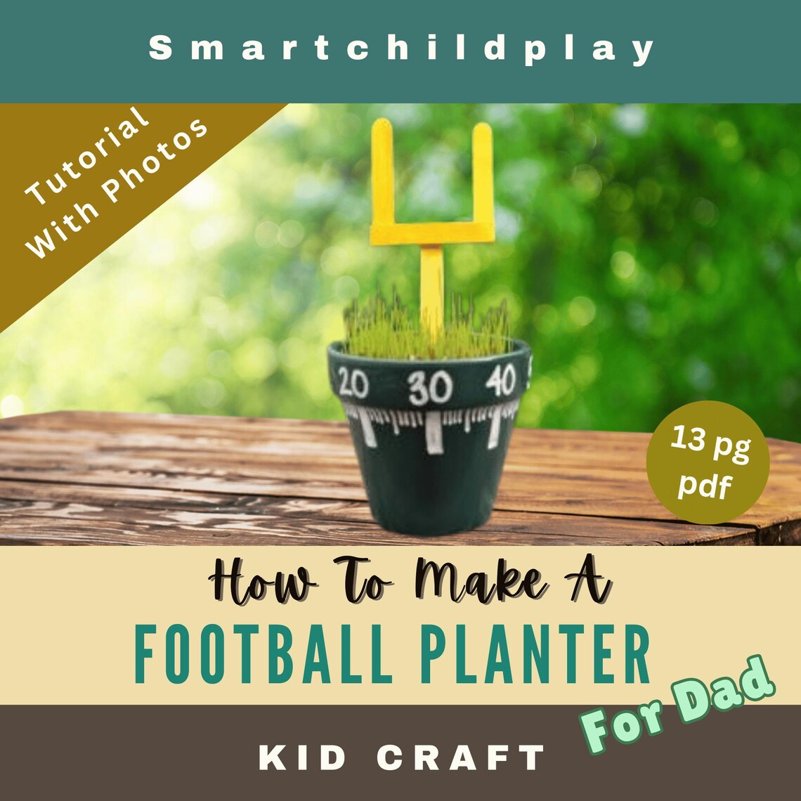 Football Planter Printable – Educational Craft for Kids to Make a Fun ...