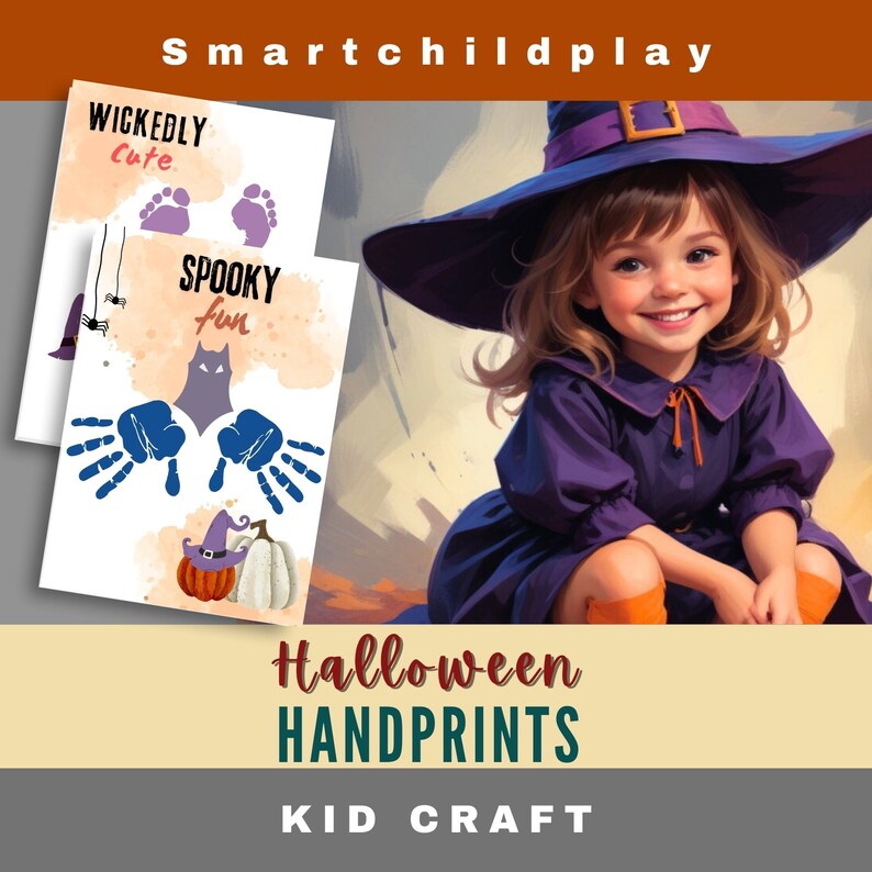 Printable Halloween Handprint Art / DIY Craft / Digital Download ...