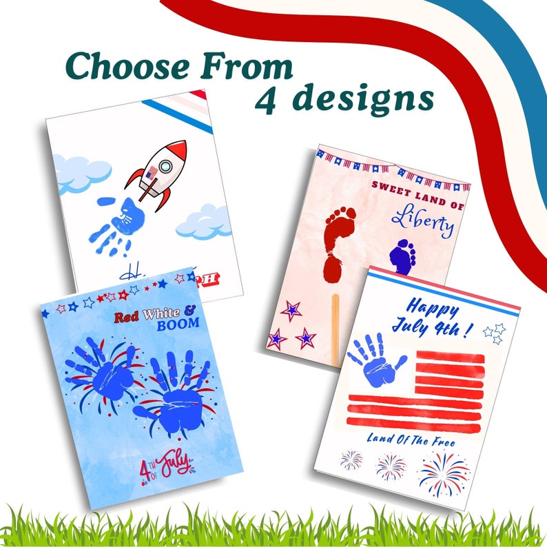 Printable 4th of July Handprint Art / DIY Craft / Digital Download ...