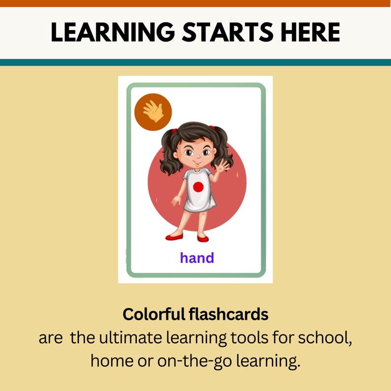 Body Parts Flashcards for Preschoolers Prek Kindergarten Printable ...