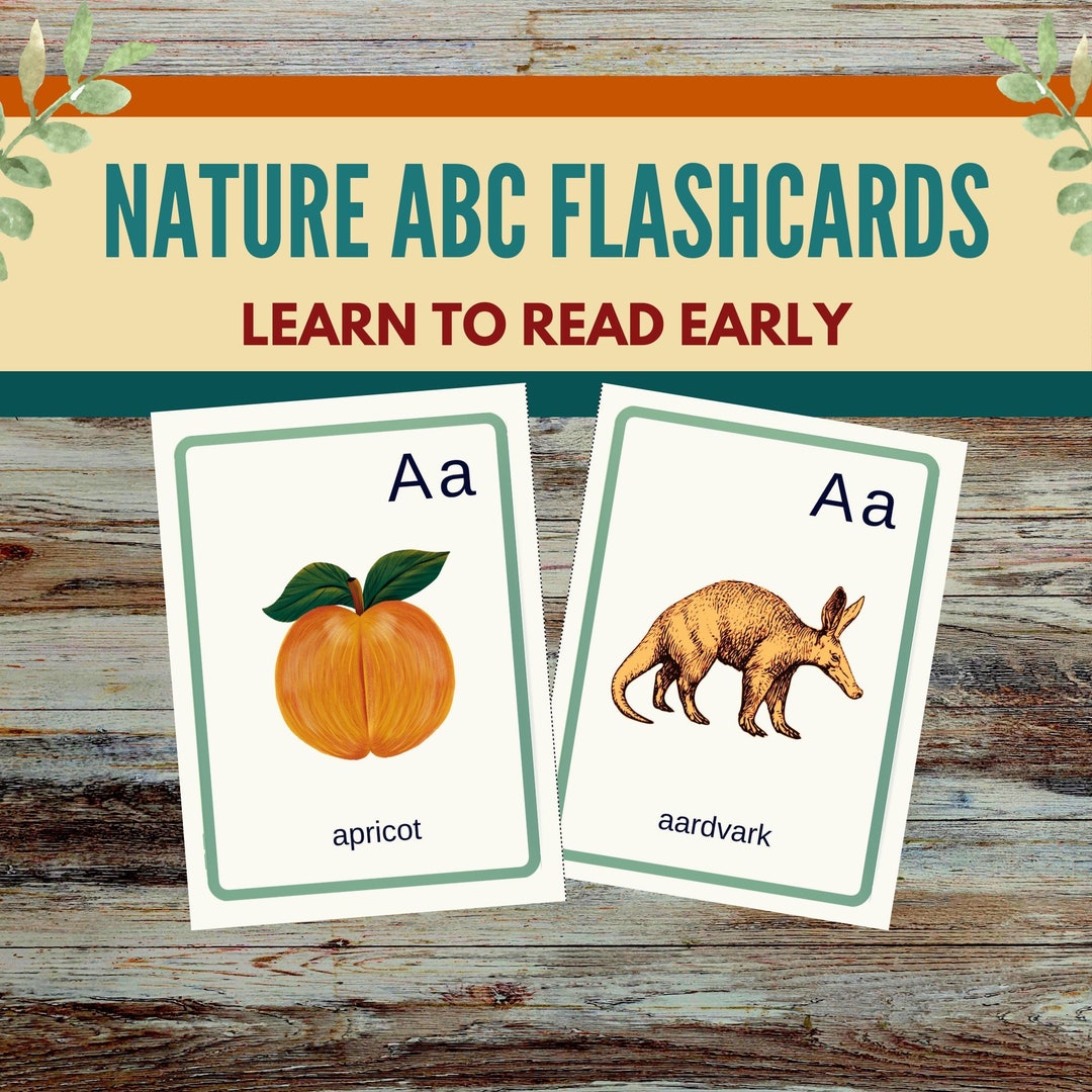 Nature ABC Flashcards for Kids / Alphabet Preschool Printable ...