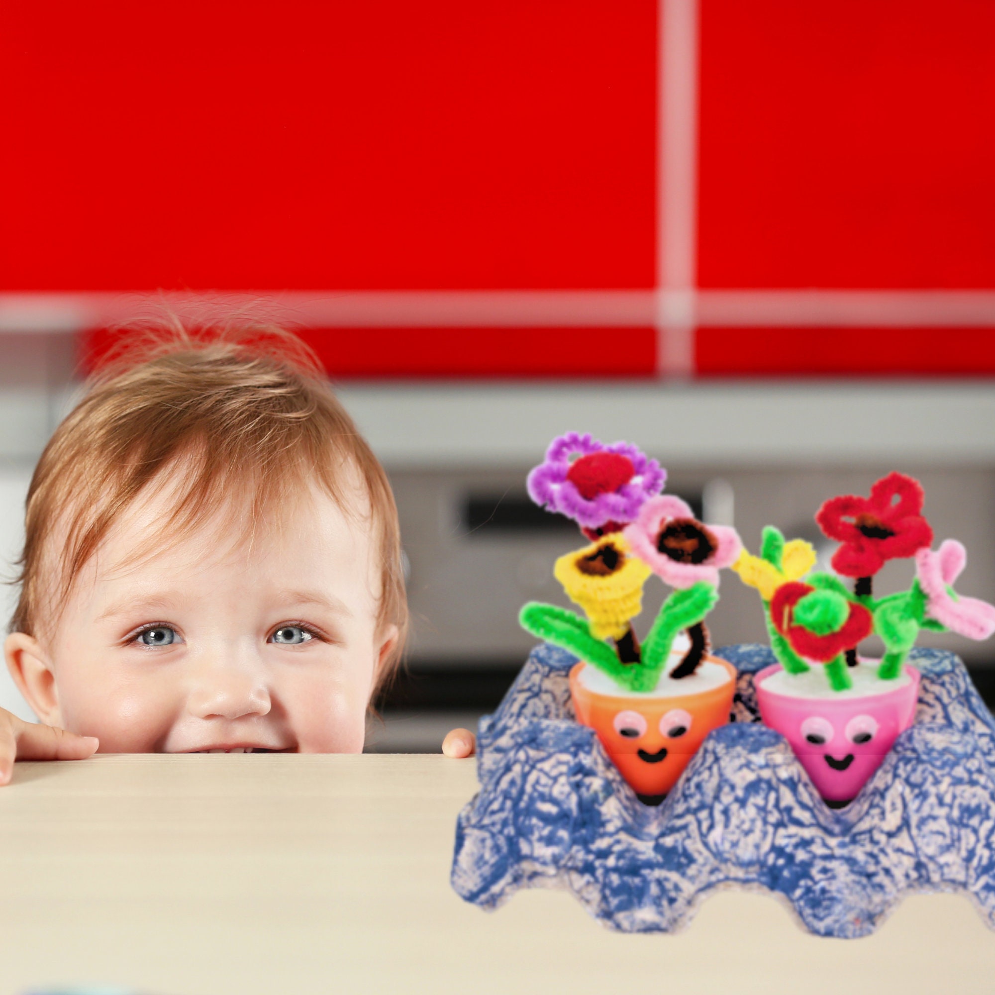 Printable Kid Craft / How to Make Spring Pot Flowers / Preschool ...