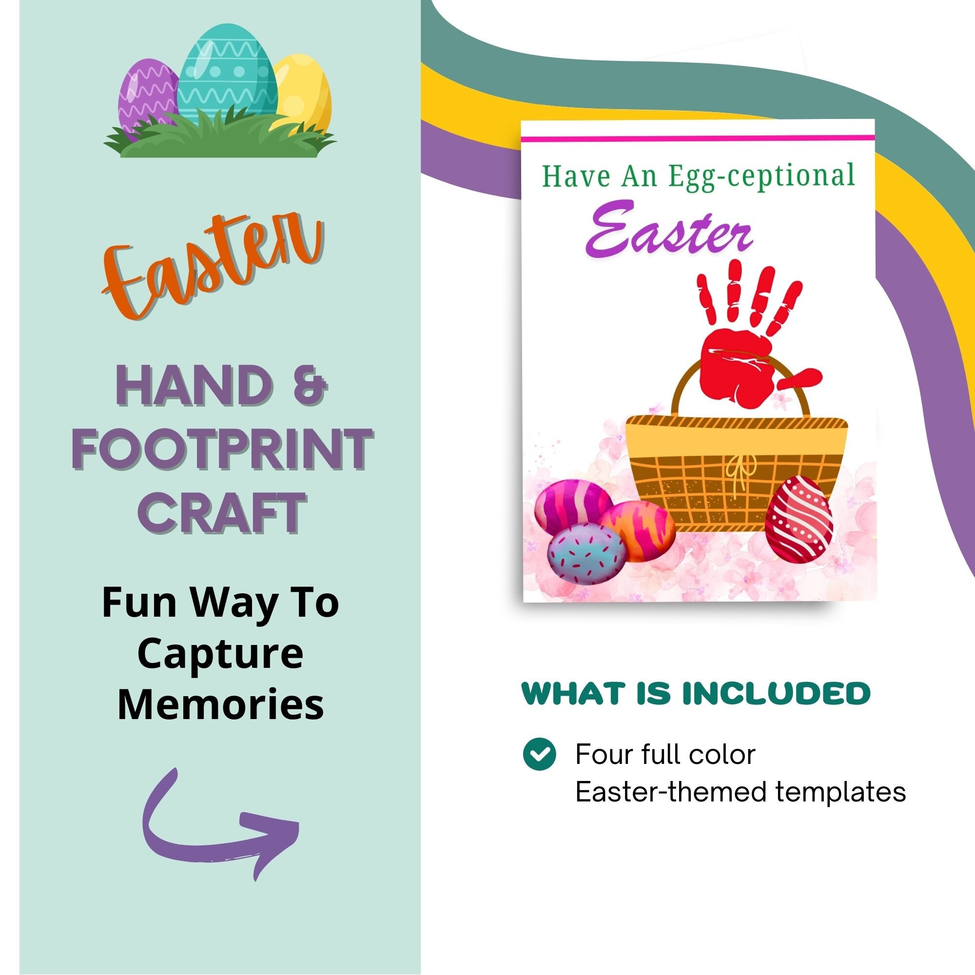 Printable Easter Handprint Art / DIY Craft / Digital Download /keepsake ...