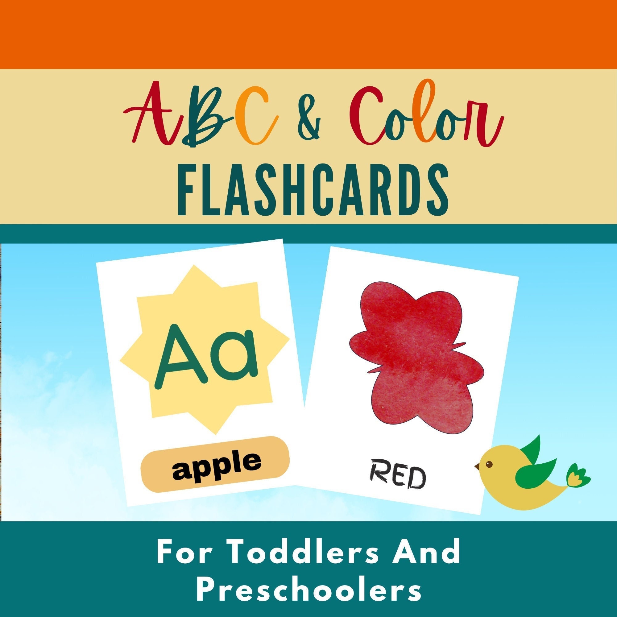 ABC and Color Flashcards for Toddlers / Preschool Printable ...