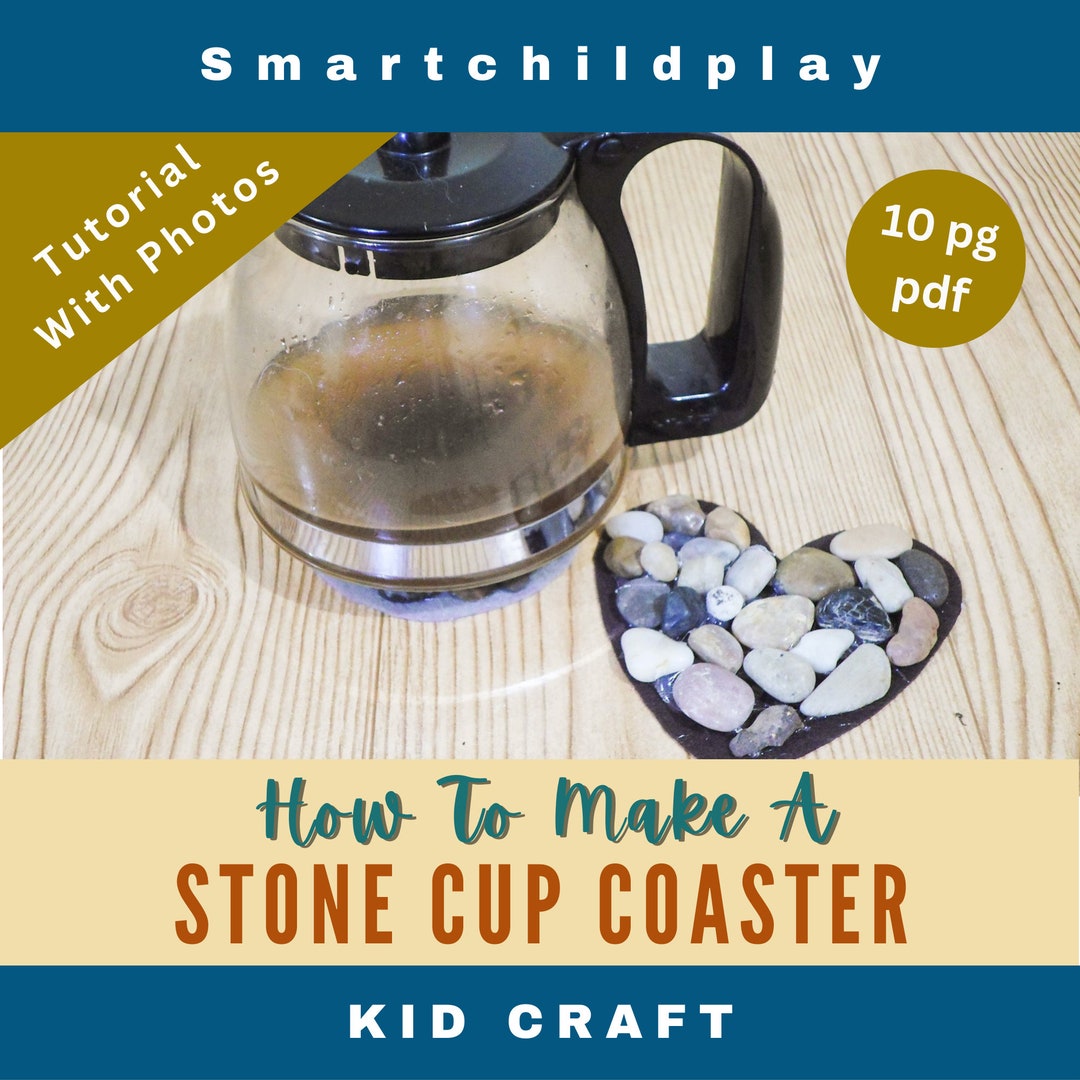 How to Make A Stone Cup Coaster / Kid Crafts Printable / Preschool ...