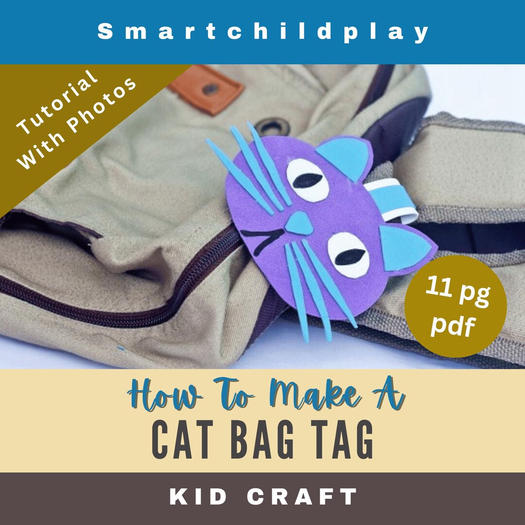 Halloween Cat Bag Tag Craft: DIY Fall Learning (digital Download) - Etsy
