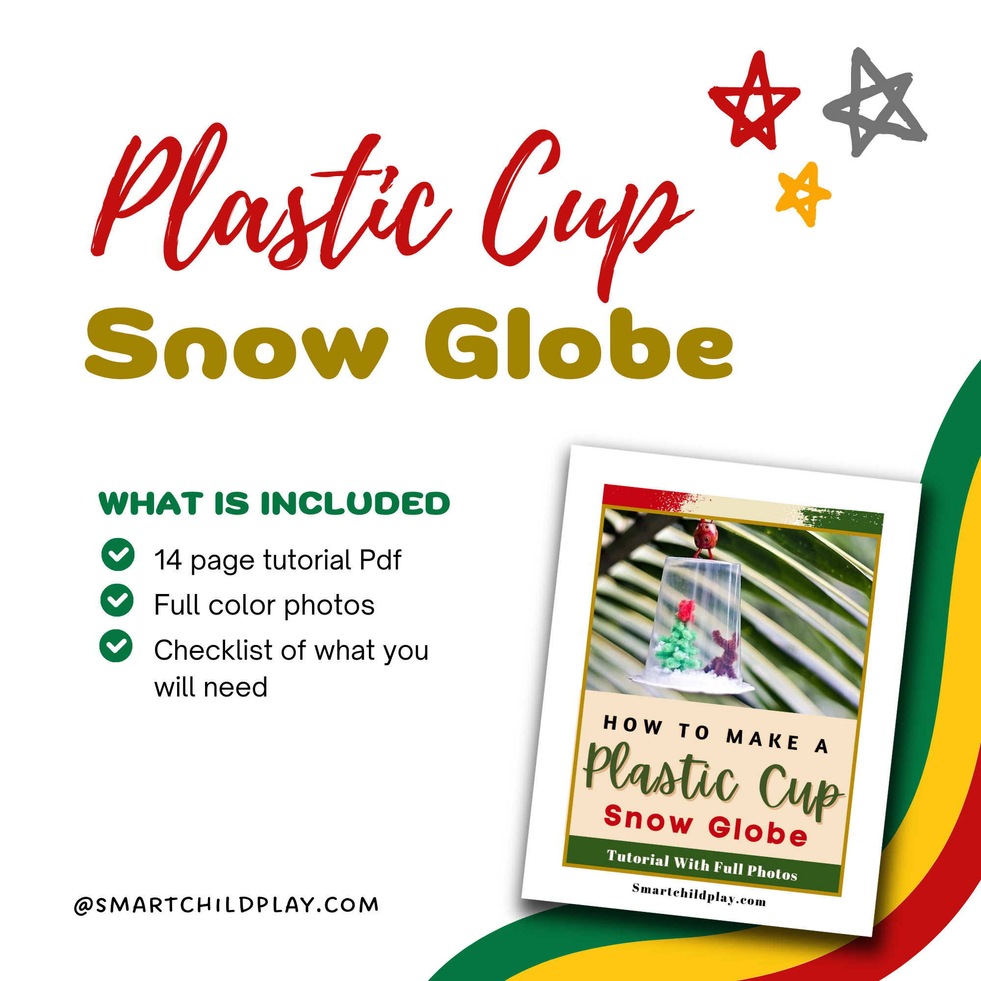Winter Snow Globe Activity for Kids | DIY Plastic Cup Snow Globe | Fun ...
