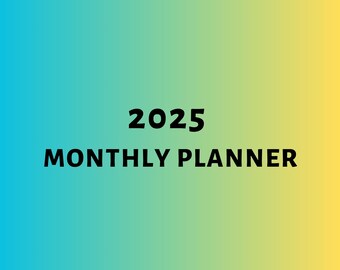 2025 Monthly Planner - Etsy
