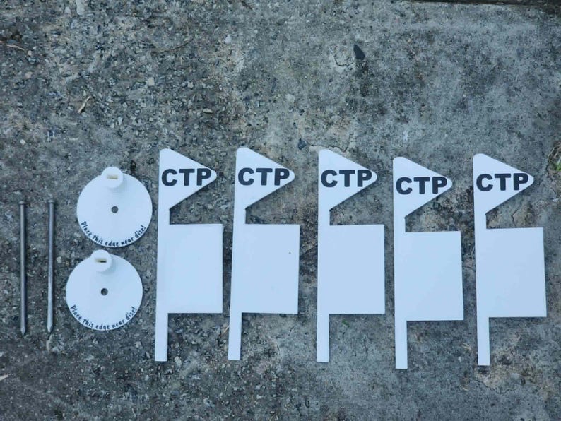 Single Flag Indestructible Dry Erase CTP Flag With Marker and Stake ...