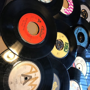 10 X Vintage Vinyl 7 Inch Records for Arts and Crafts, DIY Projects. 7 ...