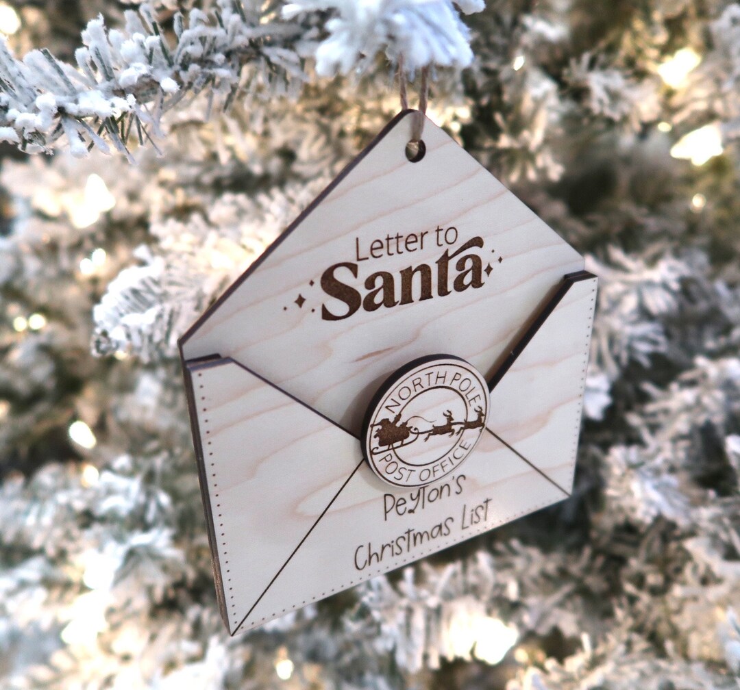 Letter to Santa Ornament Personalized Christmas Ornament Christmas List ...