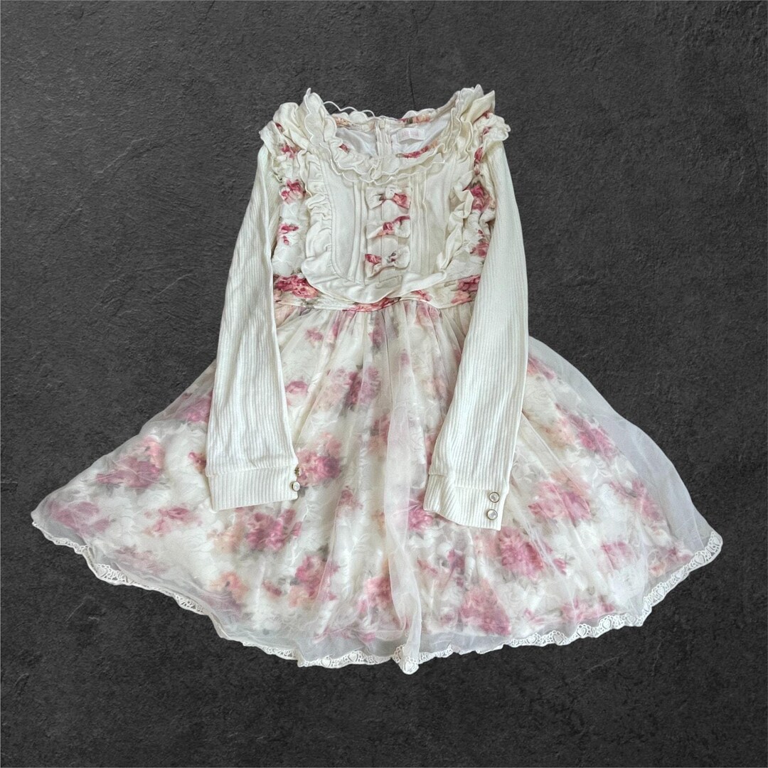 Liz Lisa Floral Tulle Dress Ryousangata Kawaii Long-sleeve - Etsy