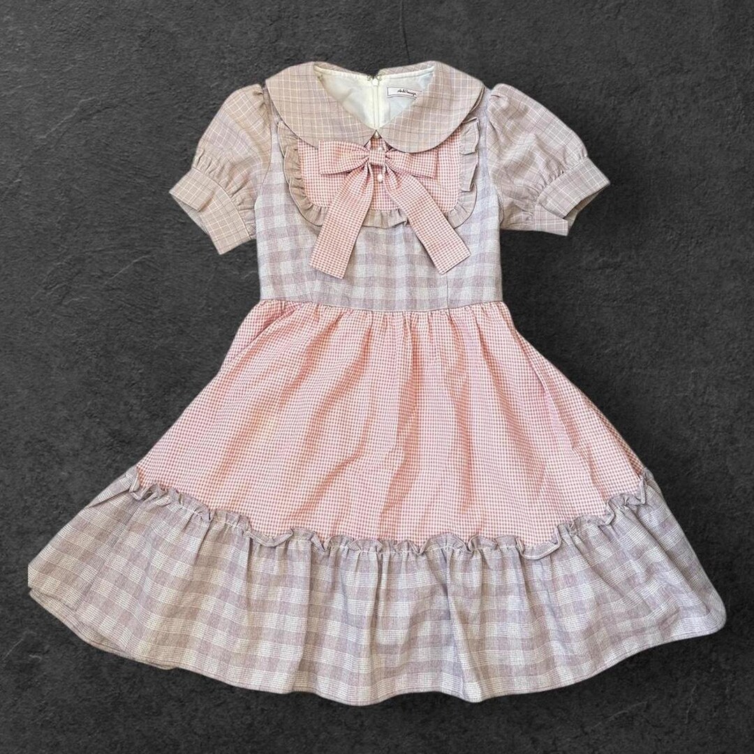 Ank Rouge Sweet Cottagecore-inspired Checkered Dress With a Detachable ...
