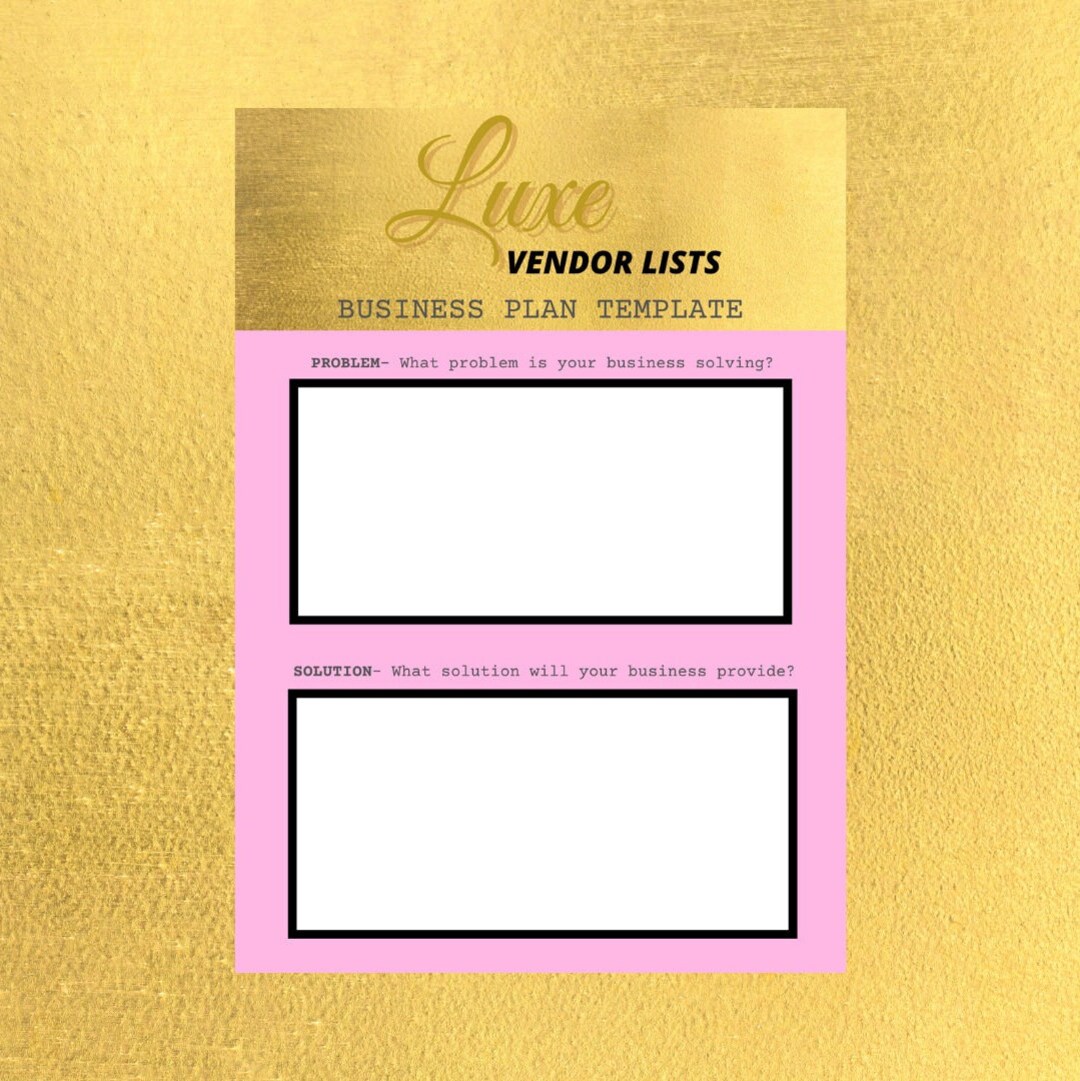 Business Plan Template - Etsy