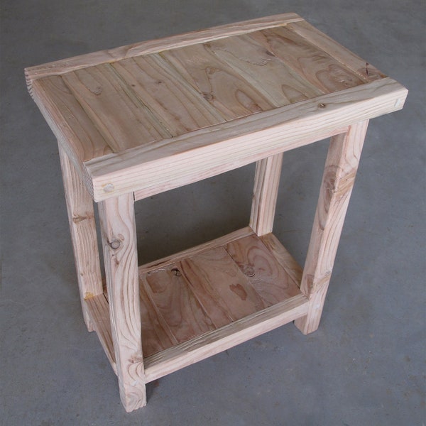 Rustic End Table - Etsy