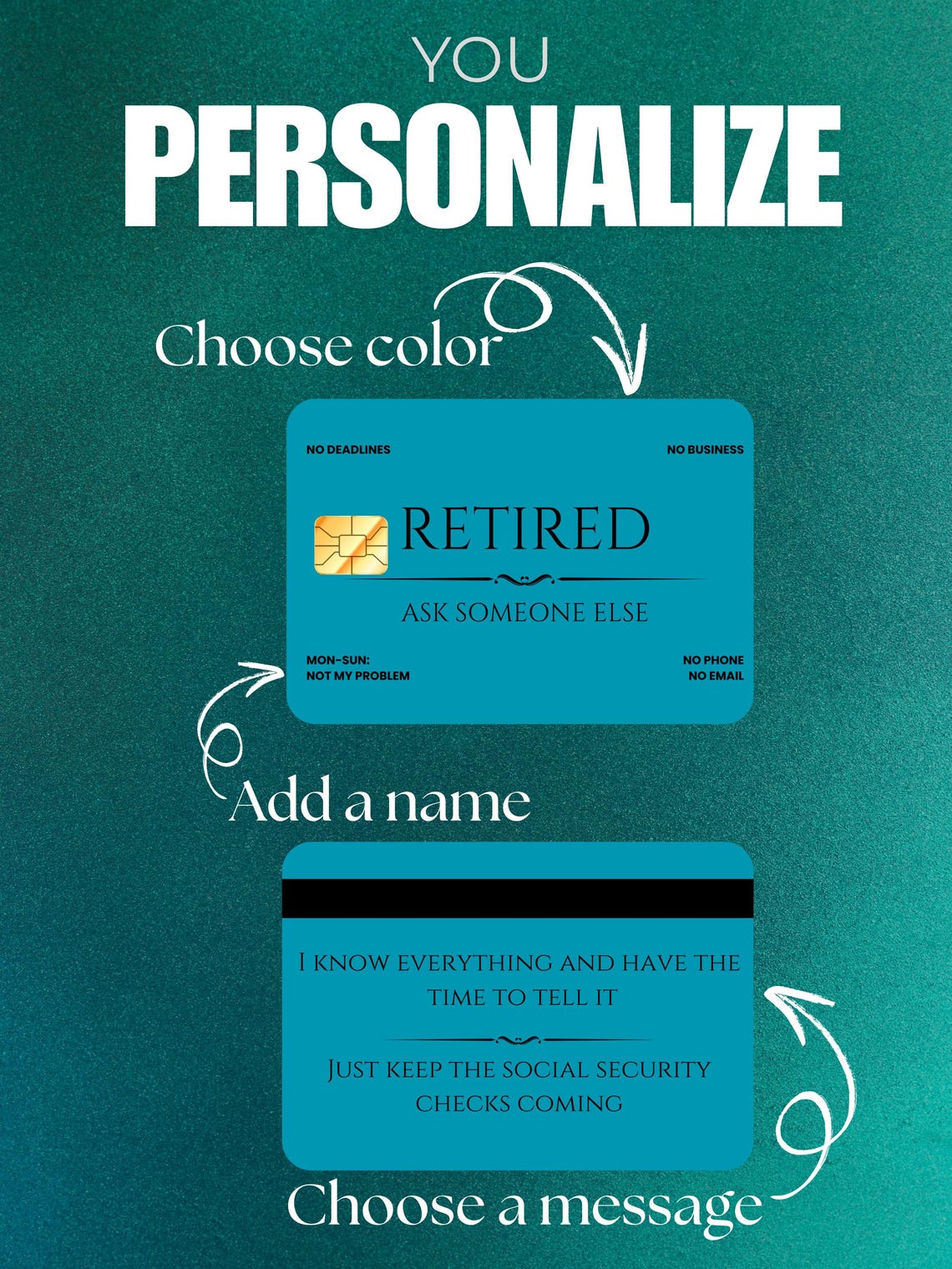 Custom Retired Business Card for Retiree - Etsy
